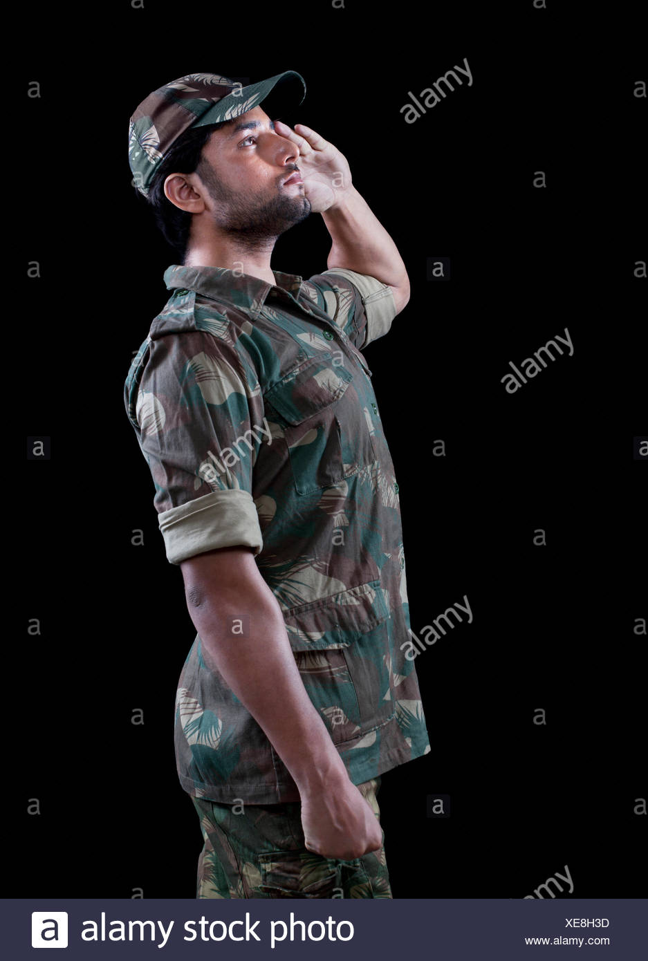 Indian Soldier Saluting High Resolution Stock Photography and Images ...