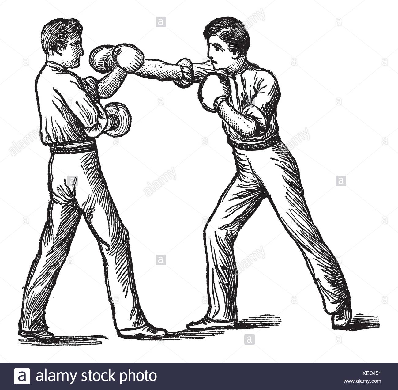 Vintage Boxing Engraving High Resolution Stock Photography and Images ...