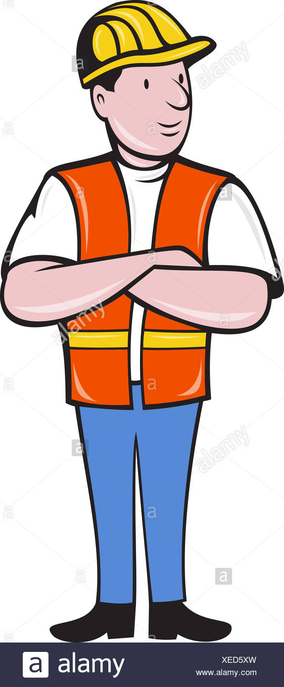 Illustration Construction Wearing Hard Hat High Resolution Stock ...