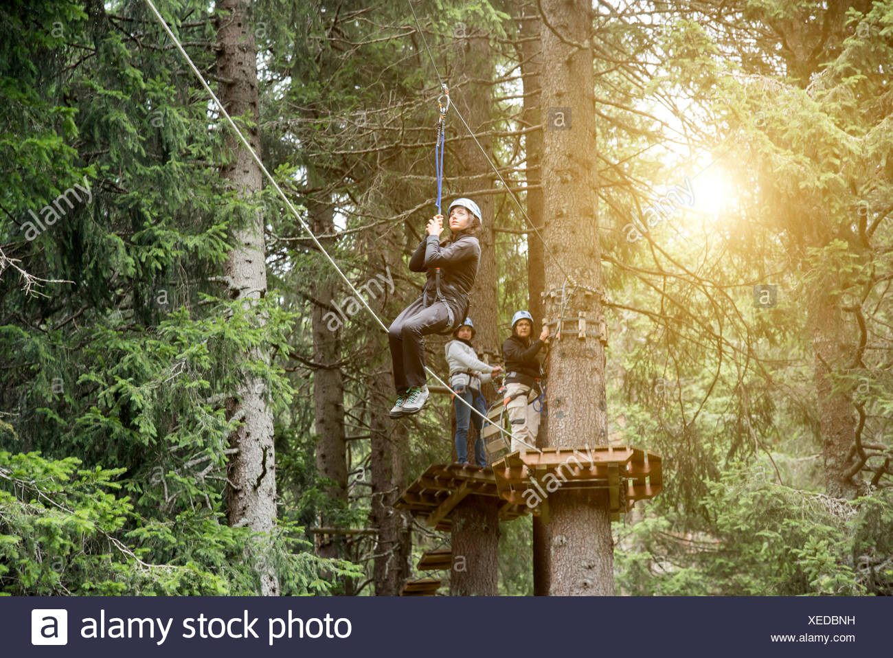 Woman On Zip Wire High Resolution Stock Photography and Images - Alamy