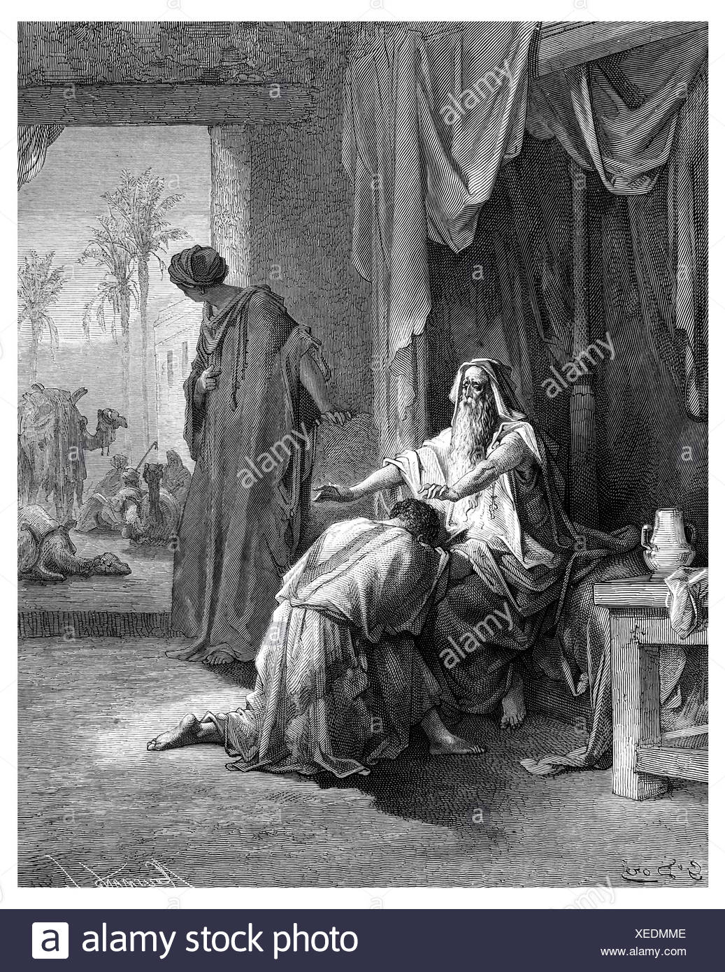 Isaac Blesses Jacob High Resolution Stock Photography and Images - Alamy