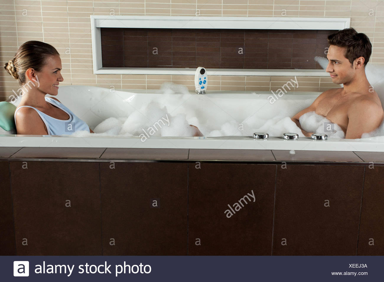 Couple Playing In Bathroom High Resolution Stock Photography and Images ...