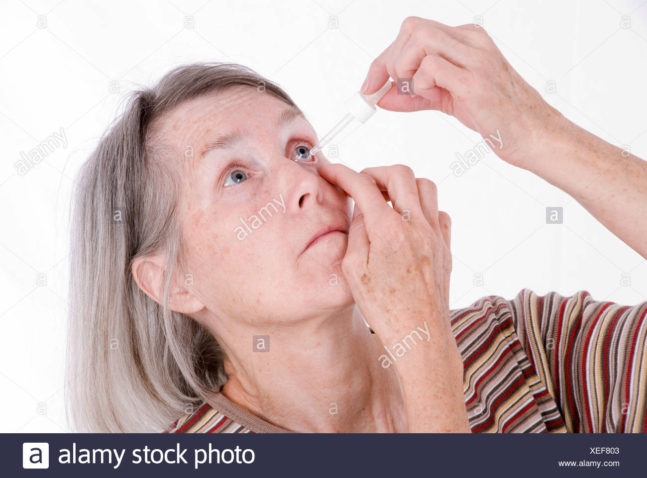 Eye Drop Elderly High Resolution Stock Photography and Images - Alamy