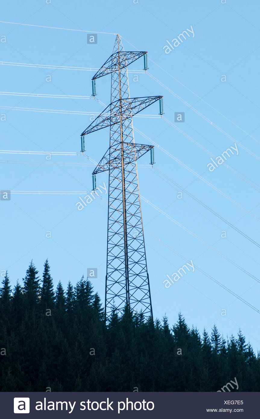 Electric Pylon Blue Sky High Resolution Stock Photography and Images ...