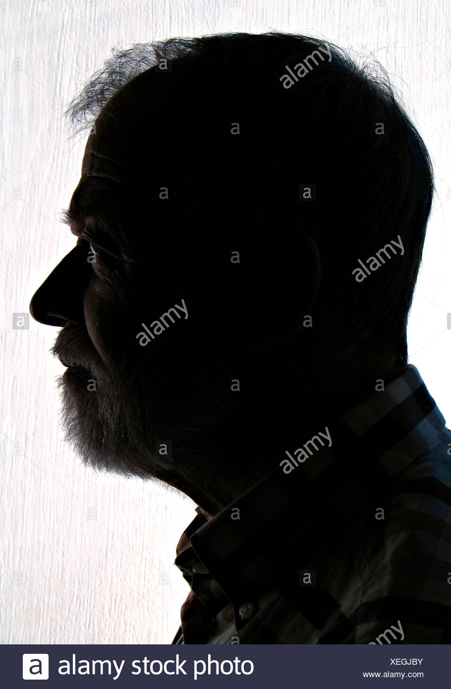 Old Man Profile Silhouette High Resolution Stock Photography and Images ...