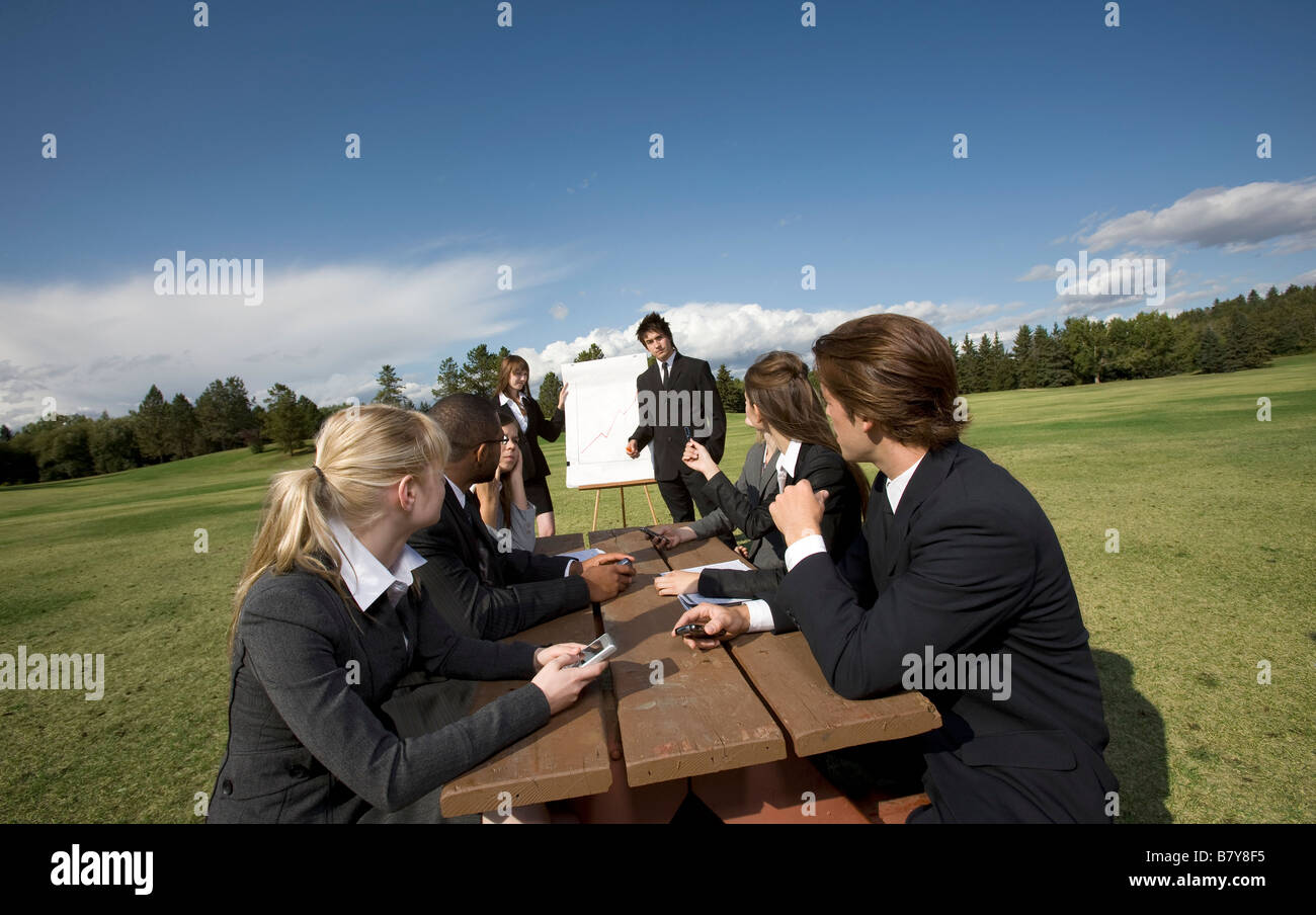 Group Listening Presentation, Outdoor High Resolution Stock Photography ...