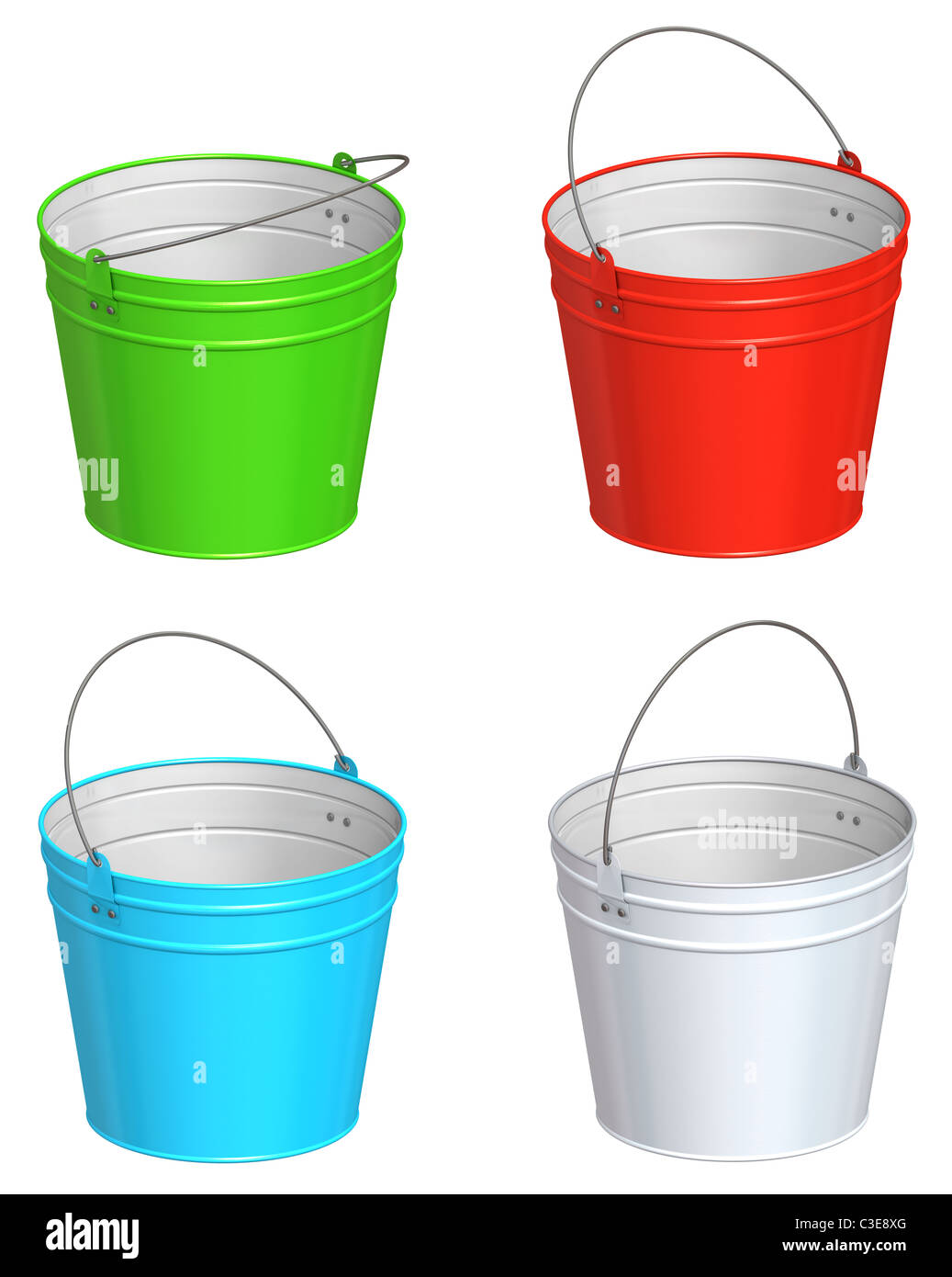 Grey bucket Cut Out Stock Images & Pictures - Alamy