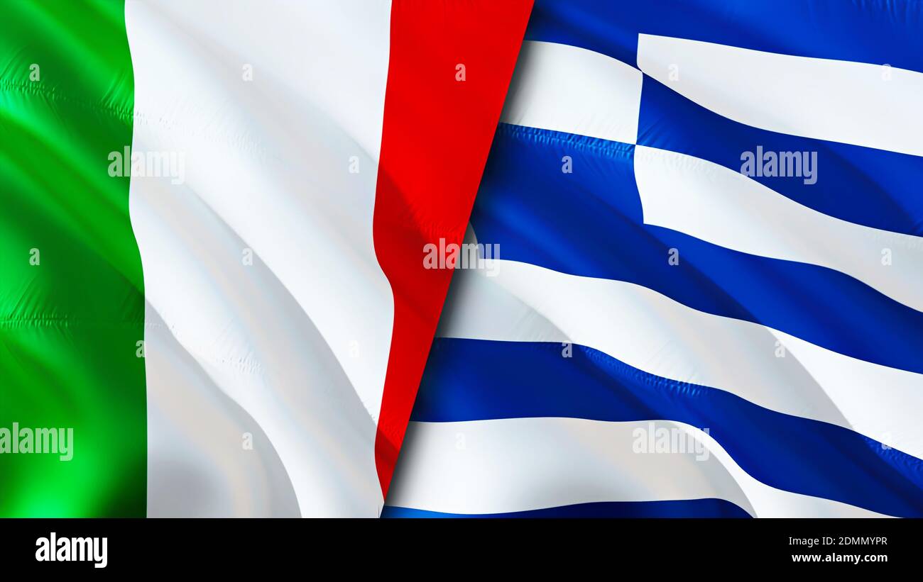 Flagge Von Italien und Griechenland Stockfotos und -bilder Kaufen - Alamy
