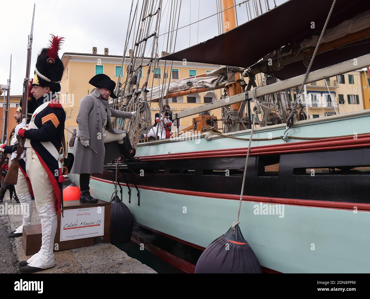 Italian enthusiast Roberto Colla, representing French Emperor Napoleon ...