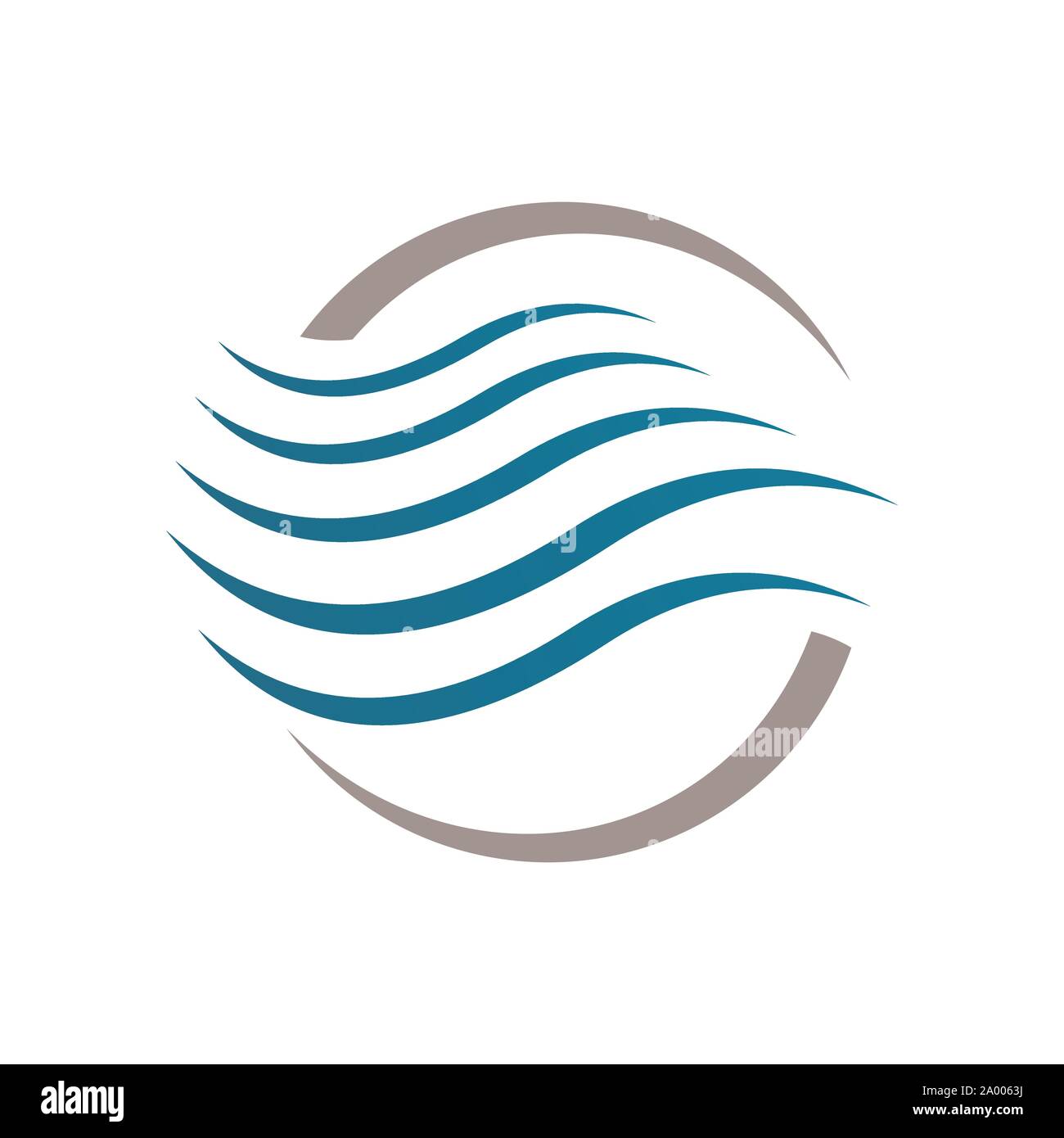 Wasserwellen logo vektordesign -Fotos und -Bildmaterial in hoher ...