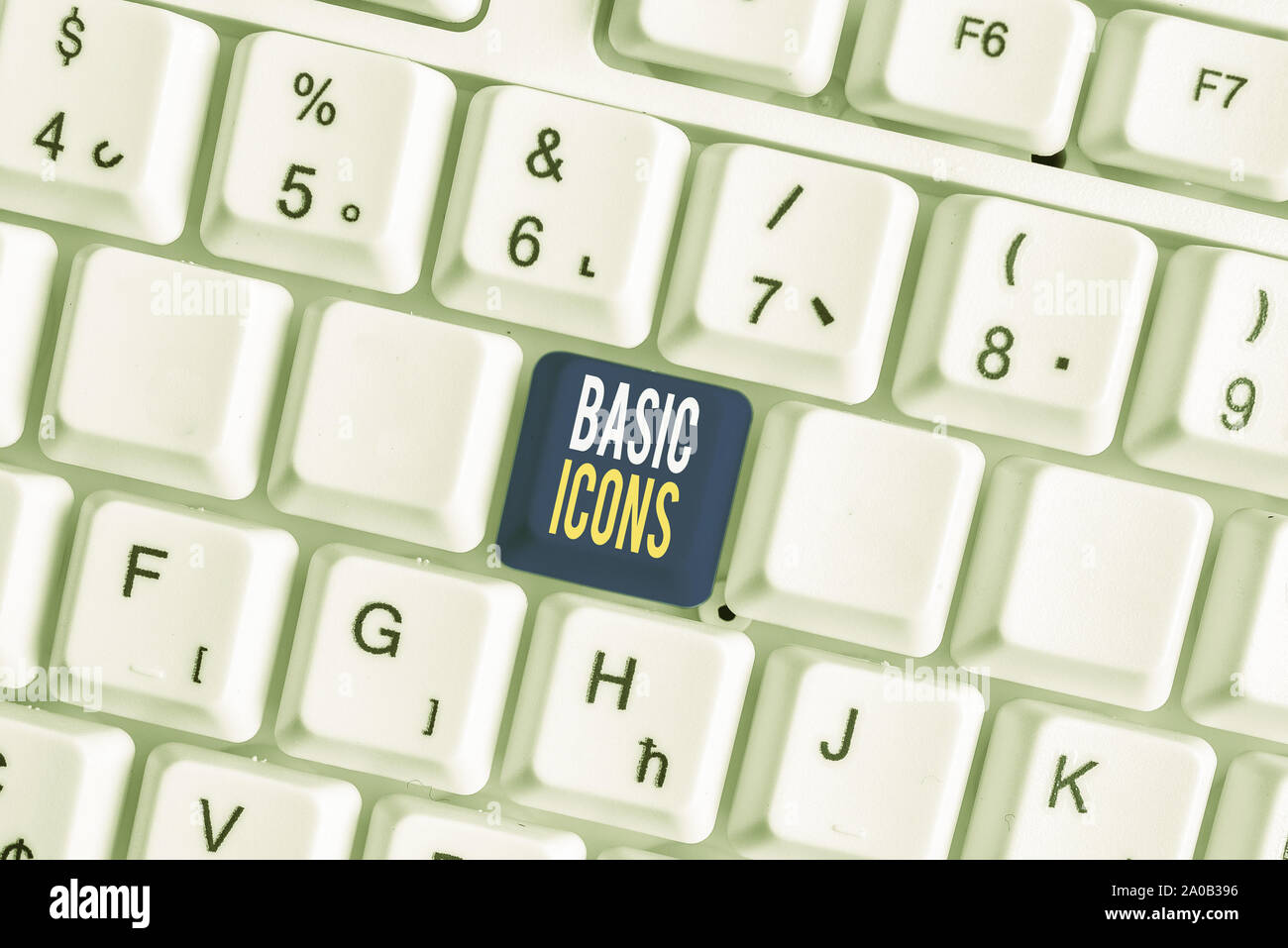 Konzeptionelle Handschrift zeigt grundlegende Symbole. Begriff Sinne ...