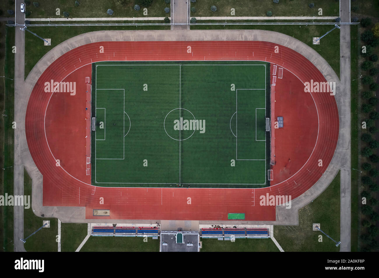 Stadium football field top view -Fotos und -Bildmaterial in hoher ...