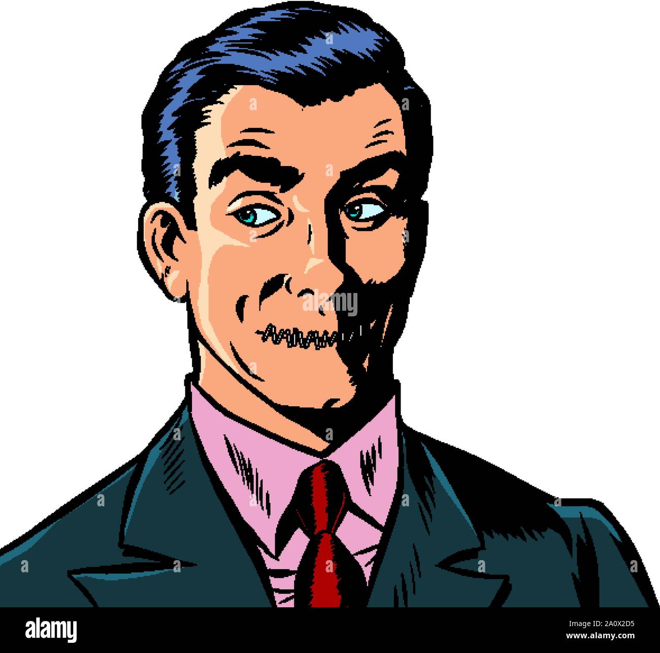 Men eyes closed pop art -Fotos und -Bildmaterial in hoher Auflösung – Alamy