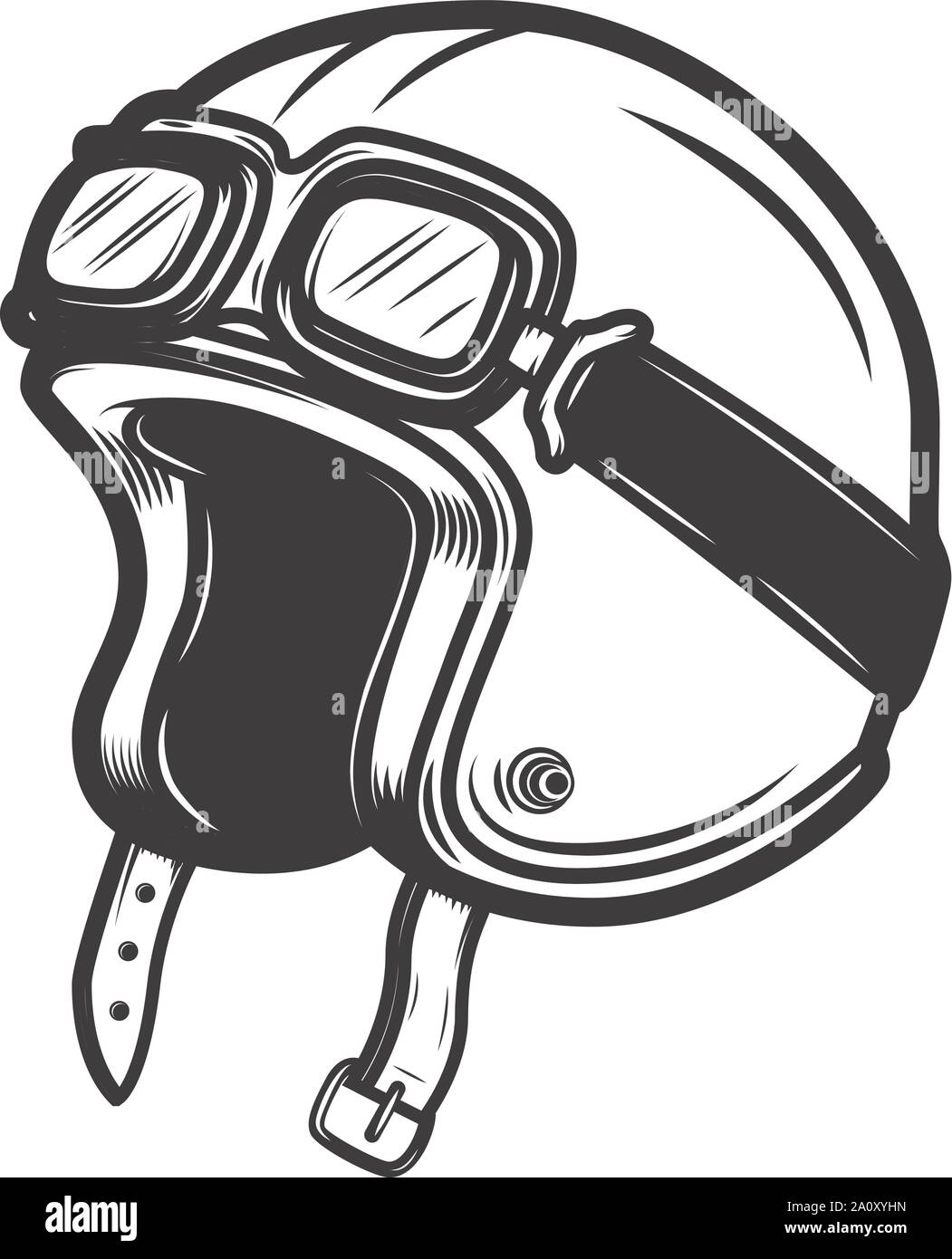 Racer Helm. Design Element für Poster, Emblem, Zeichen, Logos, Label ...