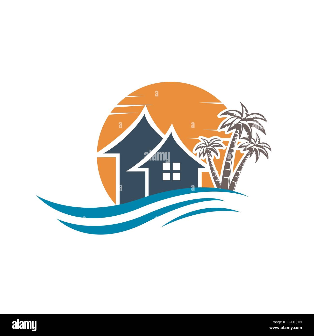 Logo strand Stock-Vektorgrafiken kaufen - Alamy