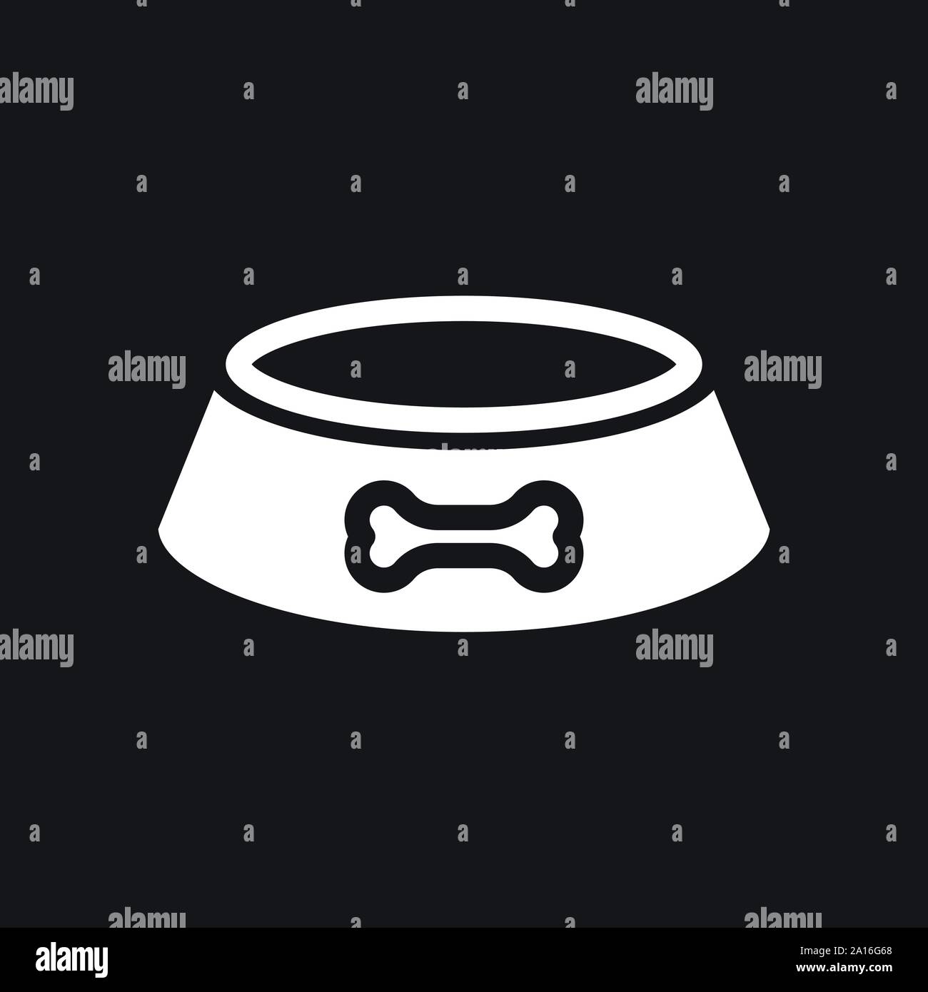 Haustier Futternapf Vektor icon Logo, Hundefutter Knochen Stock ...