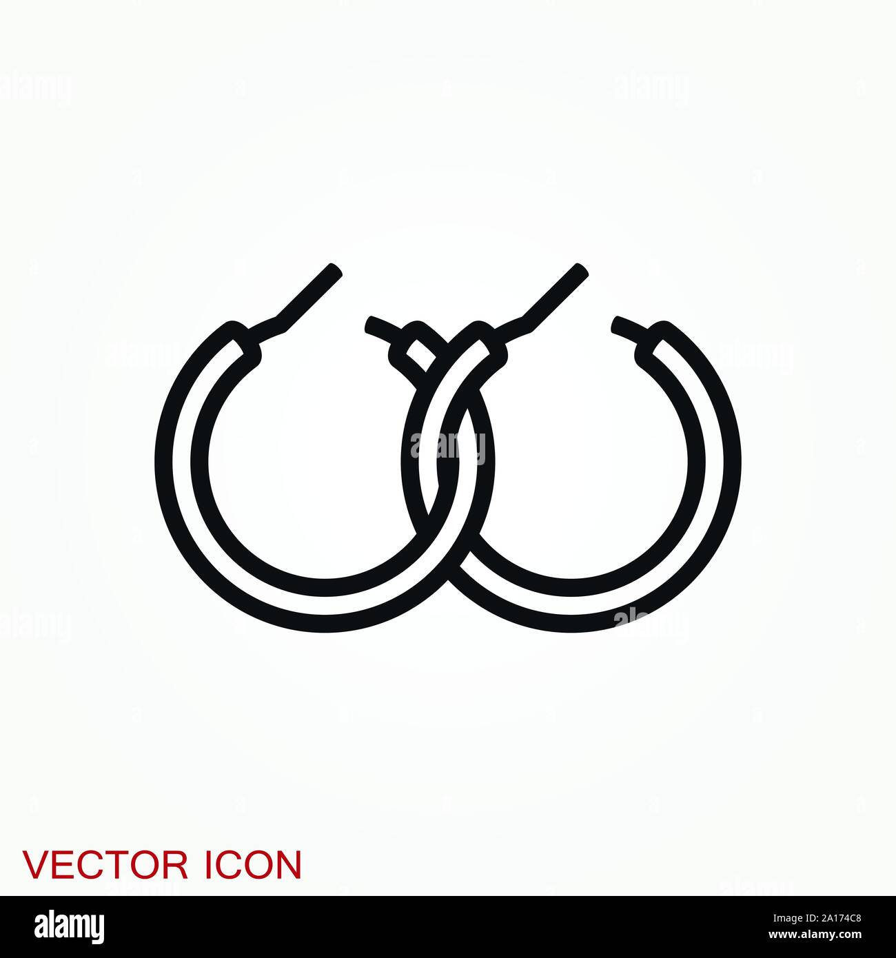 Symbol für Ohrringe. Vektor-Illustration von Perle Ohrringe Vektor ...