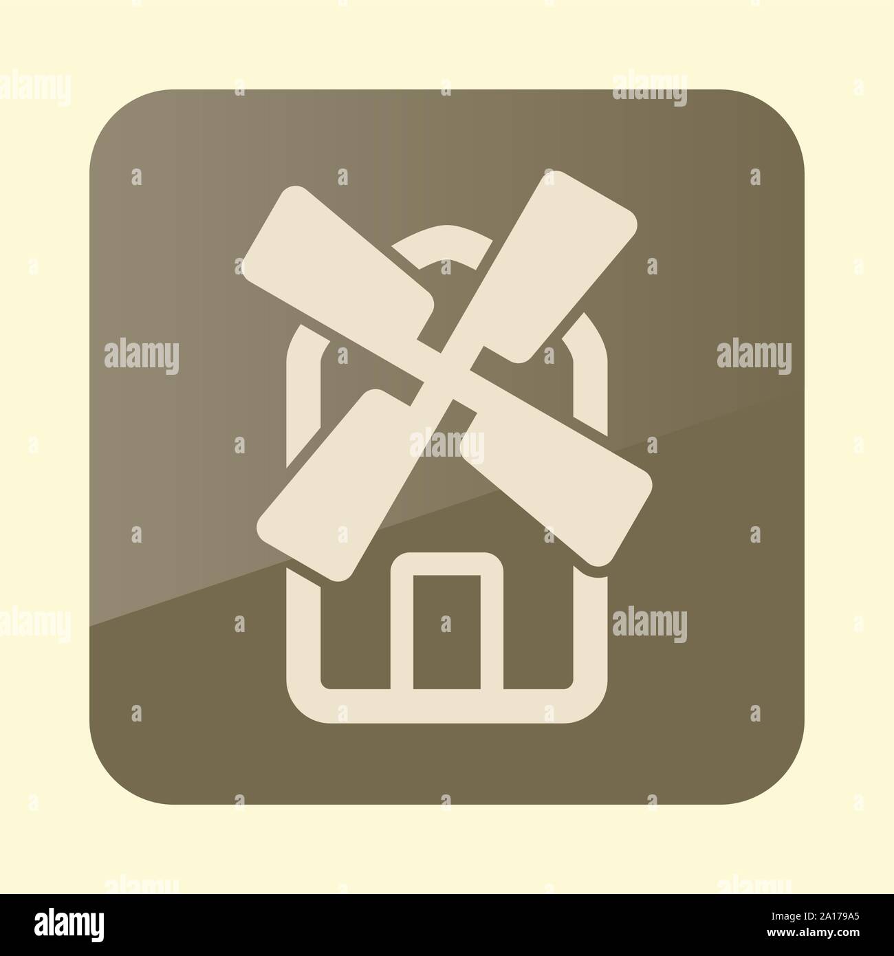 Mühle Flachbild-Symbol. Landwirtschaft unterzeichnen. Grafik Symbol für ...