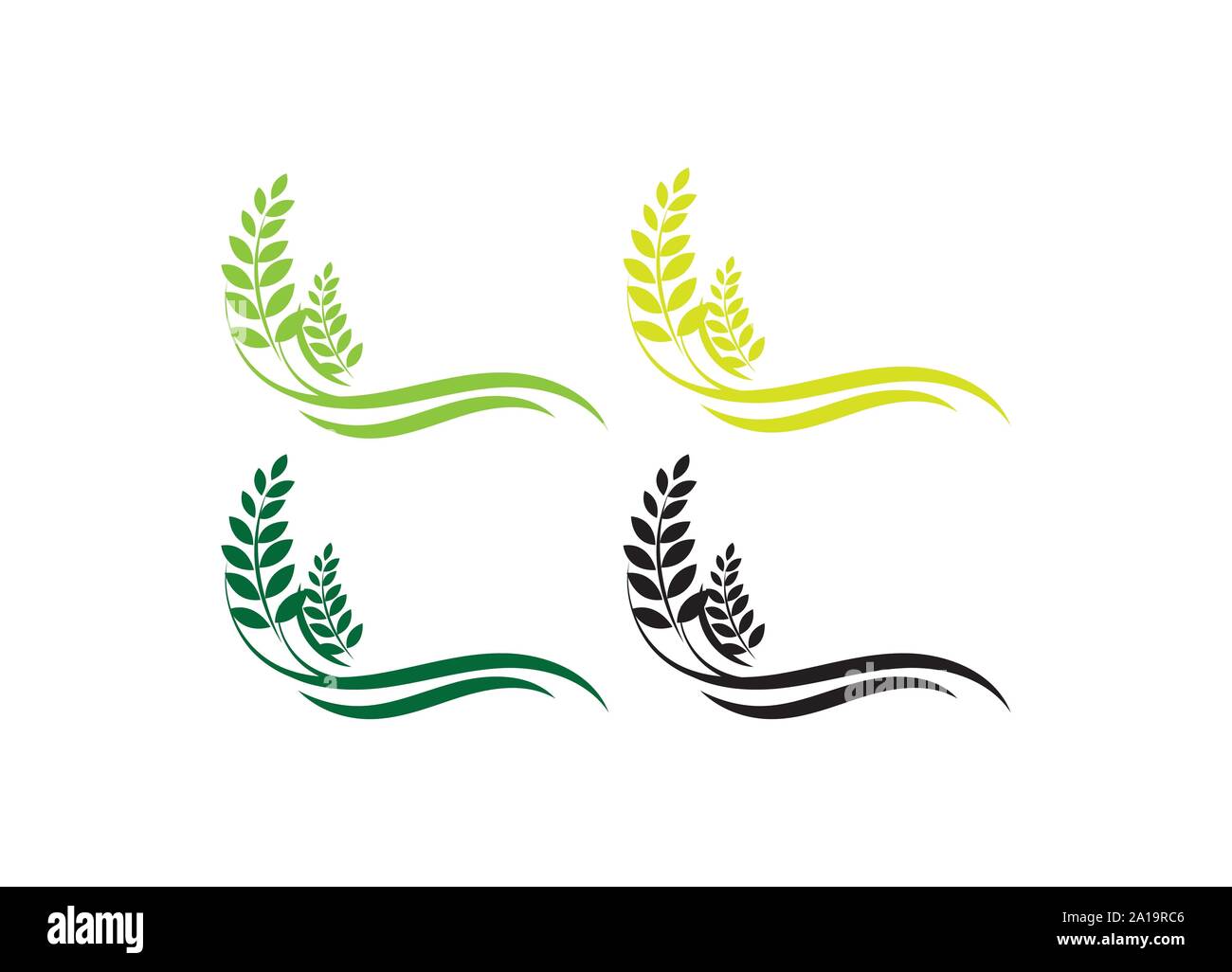 Landwirtschaft Weizen Logo Vorlage vektor Icon Design, Ohren von Weizen ...