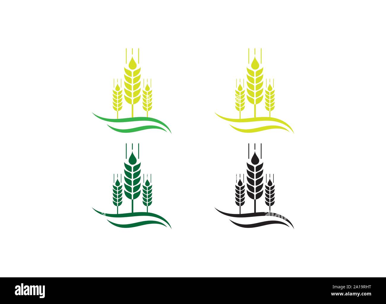 Landwirtschaft Weizen Logo Vorlage vektor Icon Design, Ohren von Weizen ...