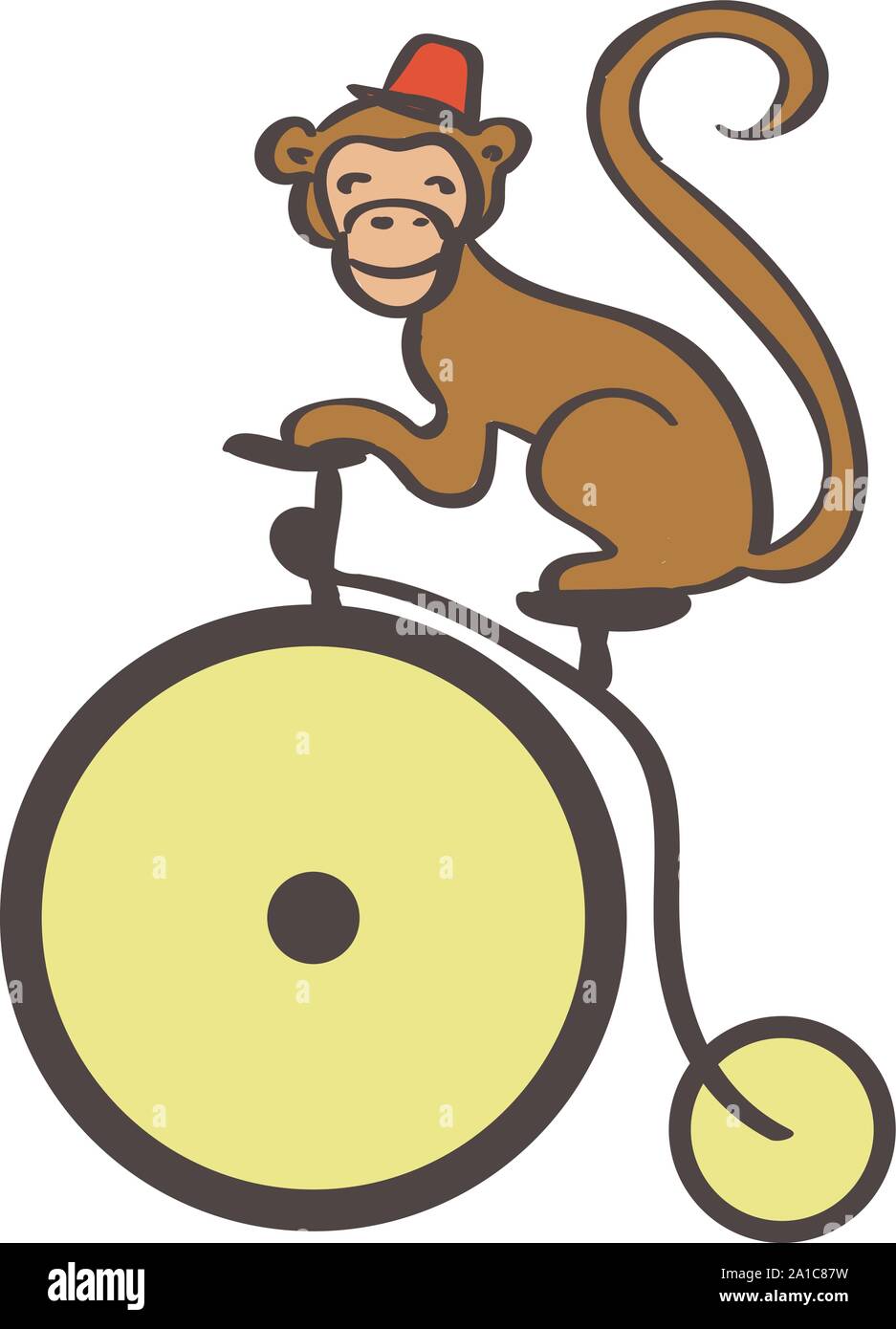 Affe Illustration Zirkus Stock-Vektorgrafiken kaufen - Alamy