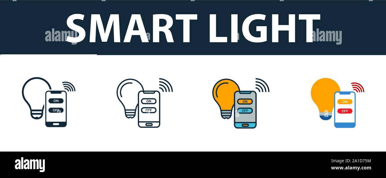 Smart Light Symbol gesetzt. Premium Symbol in verschiedenen Stilen von ...