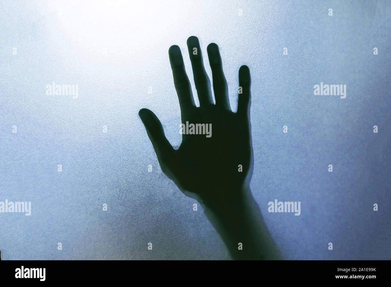 Silhouette behind glass window hands -Fotos und -Bildmaterial in hoher ...