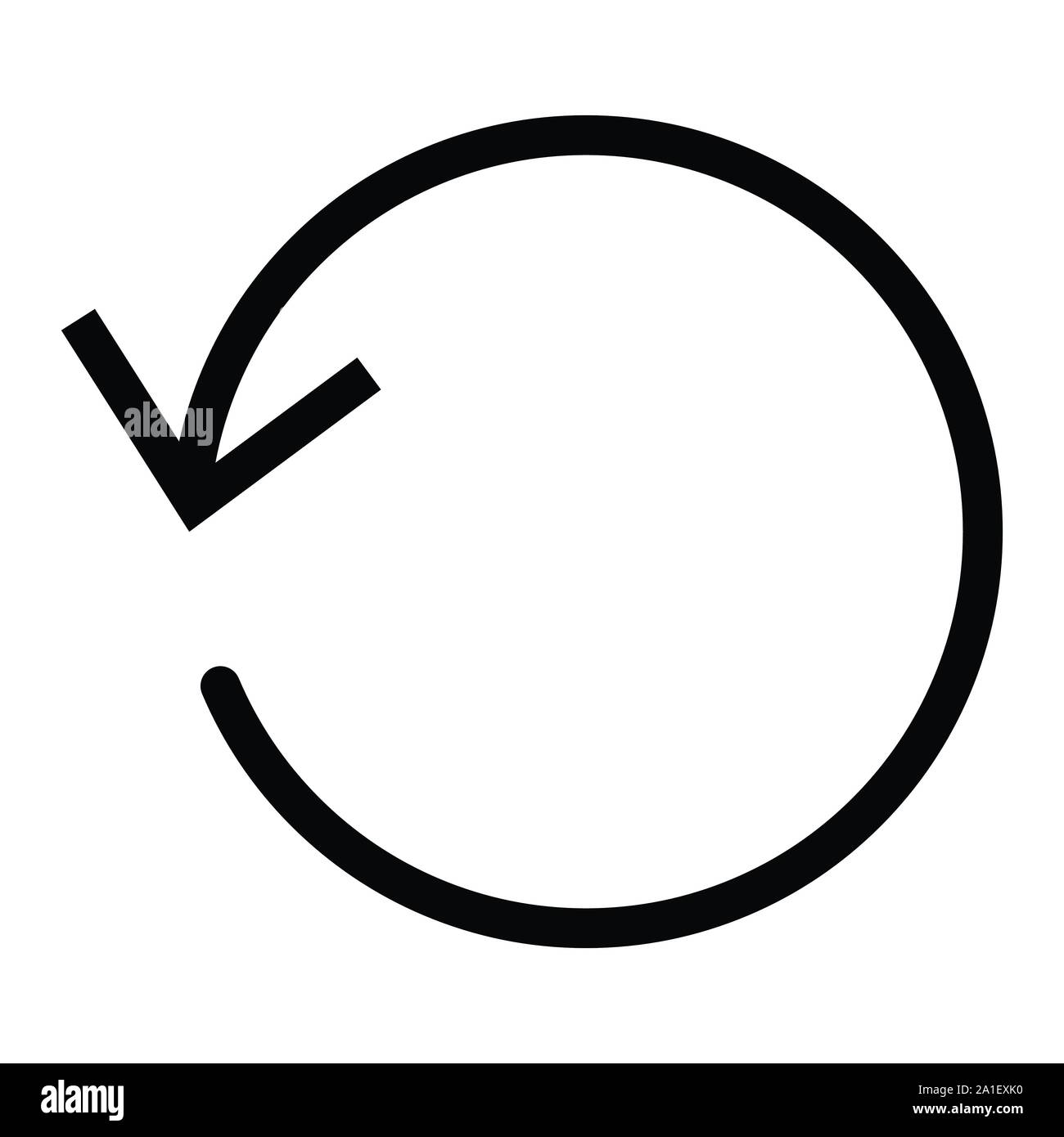 Kreis, Kreis, Pfeil links. Radiale Pfeil Symbol, Symbol. Gegen den ...