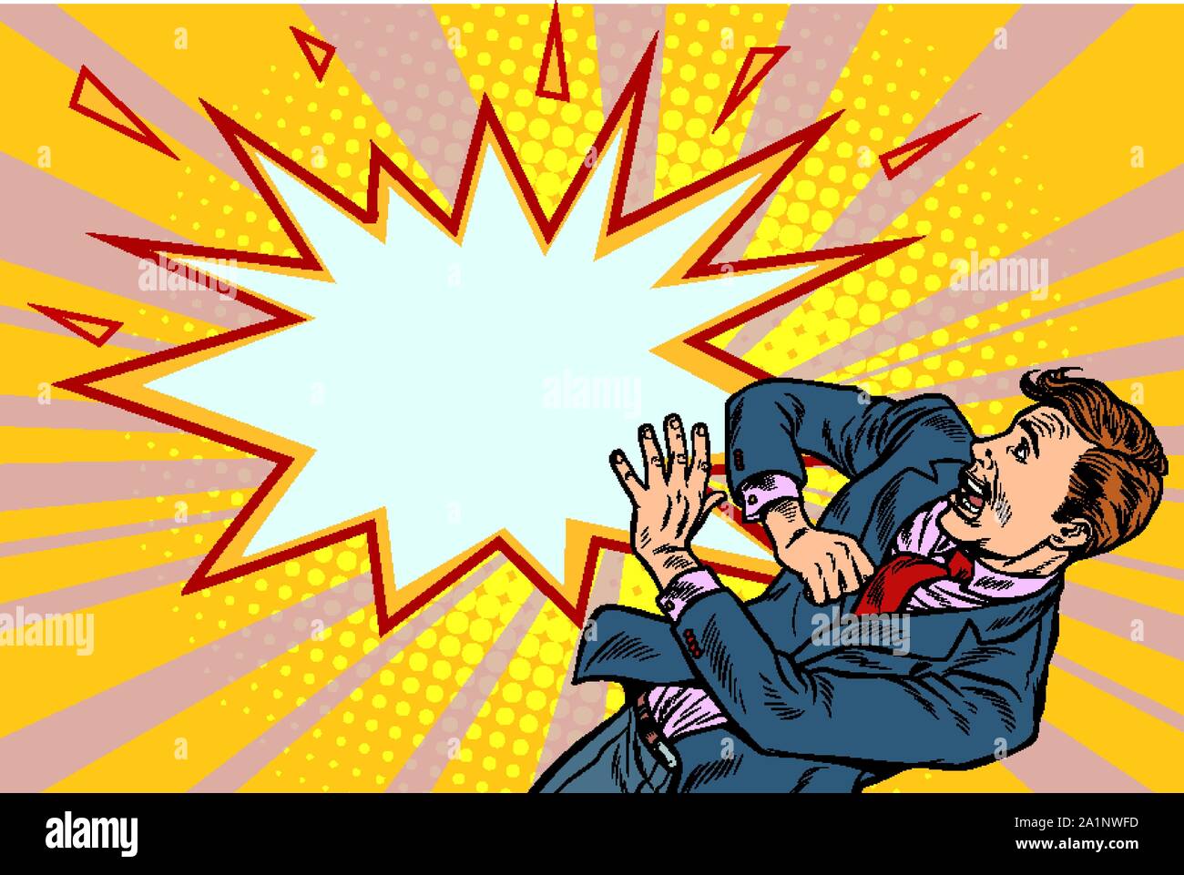 Angst Menschen, menschlichen Emotionen. Pop Art retro Vektor ...