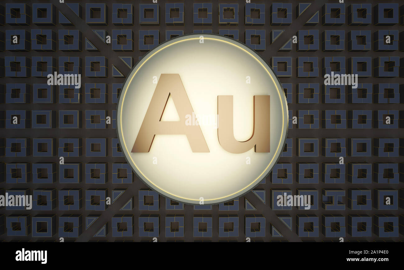 Symbol Au Chemical Element Gold Stockfotos und -bilder Kaufen - Alamy