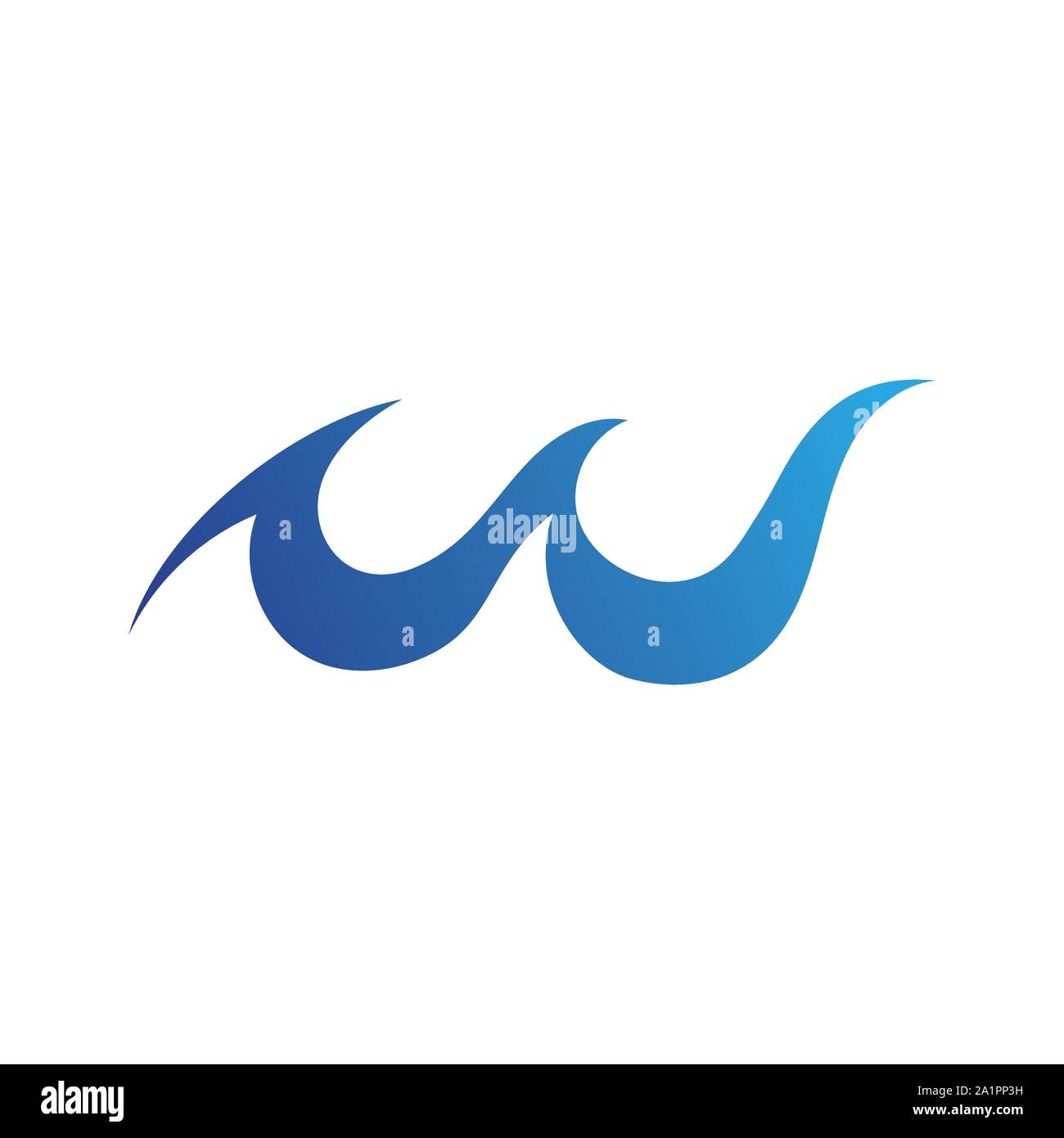 Wasser Wellen Symbol und das Symbol Logo Stock-Vektorgrafik - Alamy