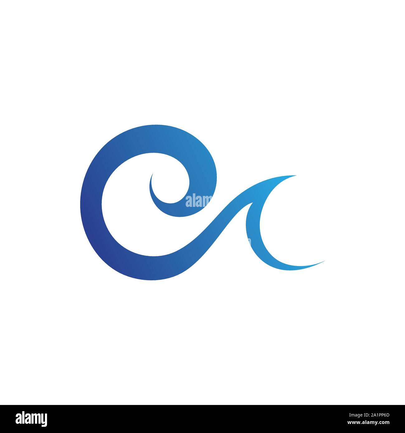 Wasser Wellen Symbol und das Symbol Logo Stock-Vektorgrafik - Alamy