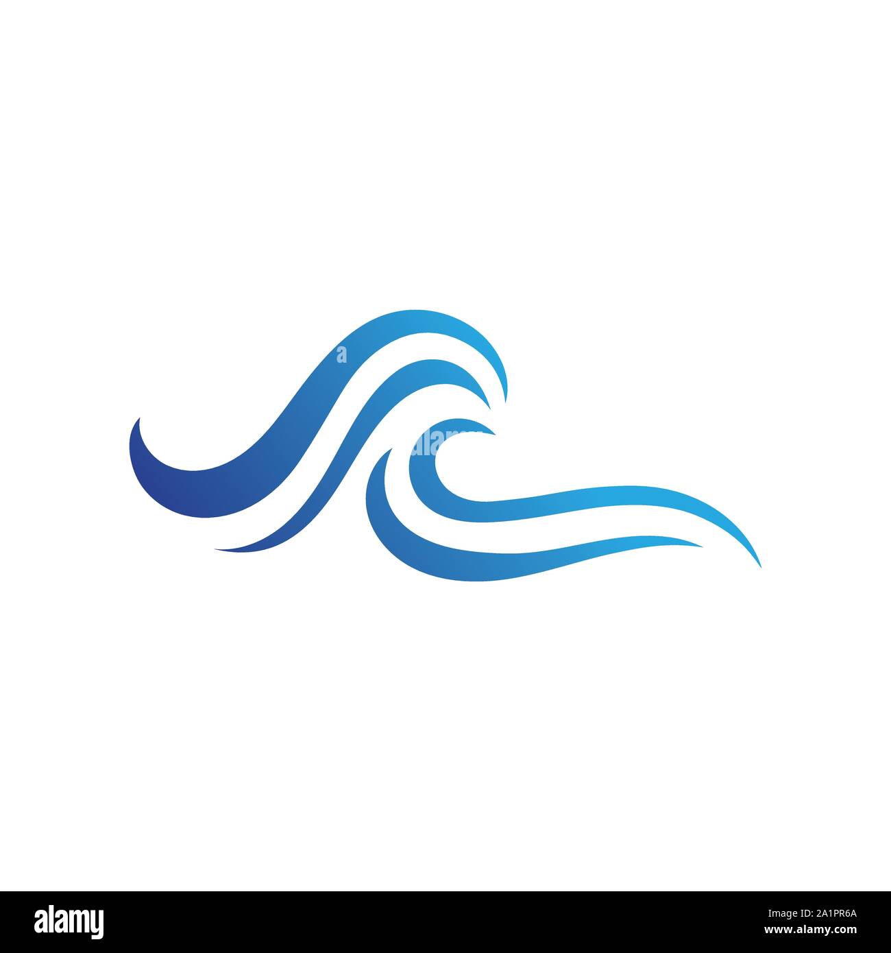 Wasser Wellen Symbol und das Symbol Logo Stock-Vektorgrafik - Alamy