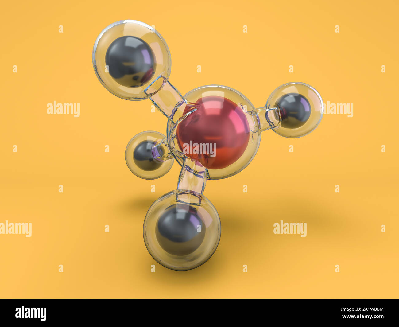 Molekul Modell Blue Background Stockfotos und -bilder Kaufen - Alamy