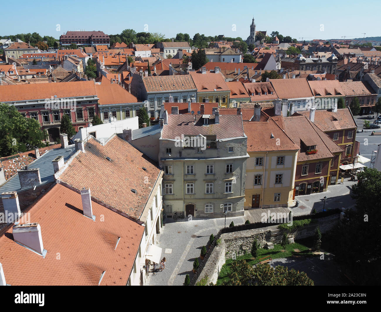 Blick auf Sopron vom Feuerturm, Sopron, Ungarn, Magyarország, Europa ...