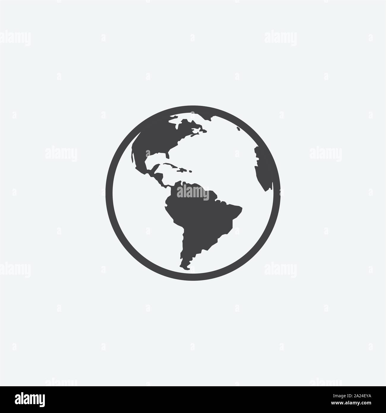 Erde Symbol Abbildung, globussymbol Vector Illustration, World Icon ...