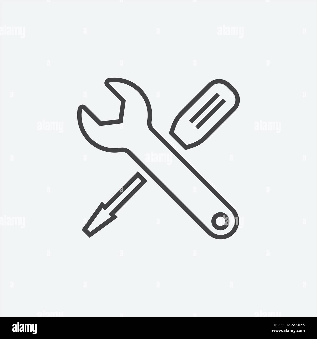 Tool Logo Design symbol Vektor-illustration, Werkzeuge linear Logo ...