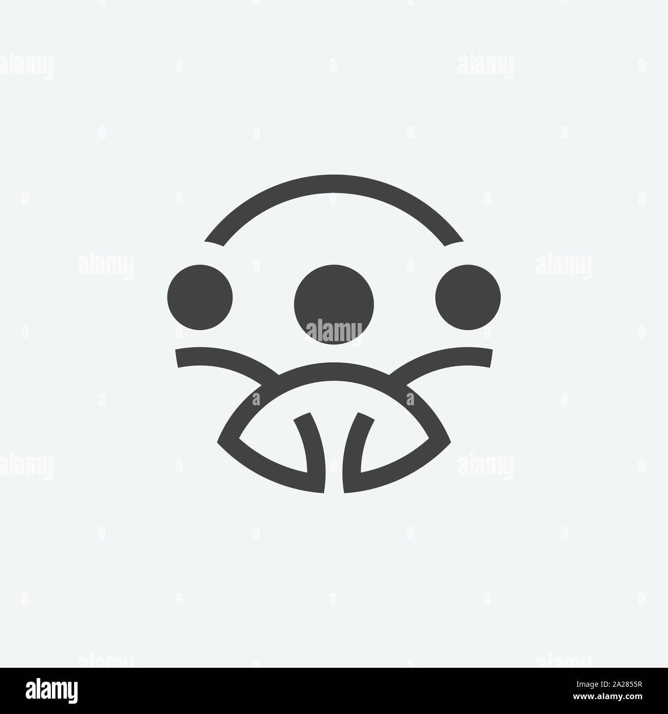 Menschen Symbol Lineare, team leader Symbol, team leader Symbol ...