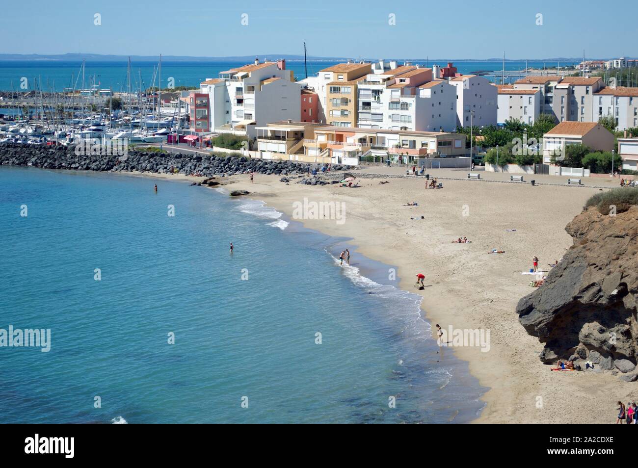 Einen Strand in Cap d'Agde, Frankreich Stockfotografie - Alamy
