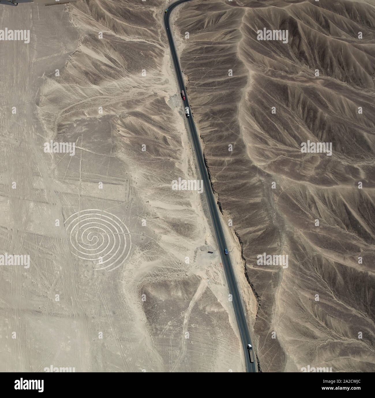 Die Spirale, Die Nazca-Linien, Nazca, Peru Stockfotografie - Alamy