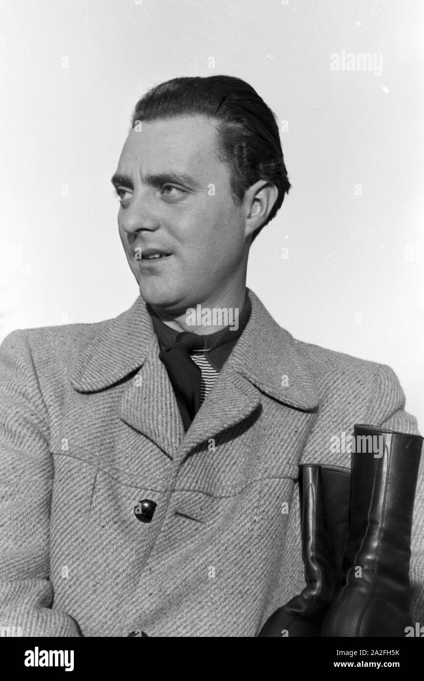 Porträt des österreichischen Eiskunstläufers und Olympiasieger Karl ...