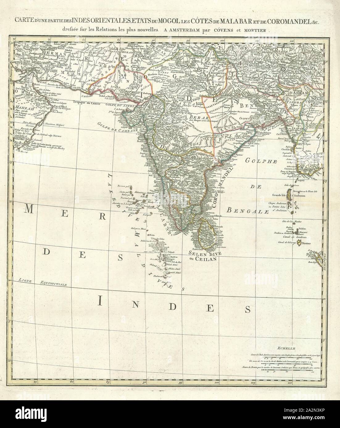 Etats du mogol les cotes de malabar et de coromandel -Fotos und ...