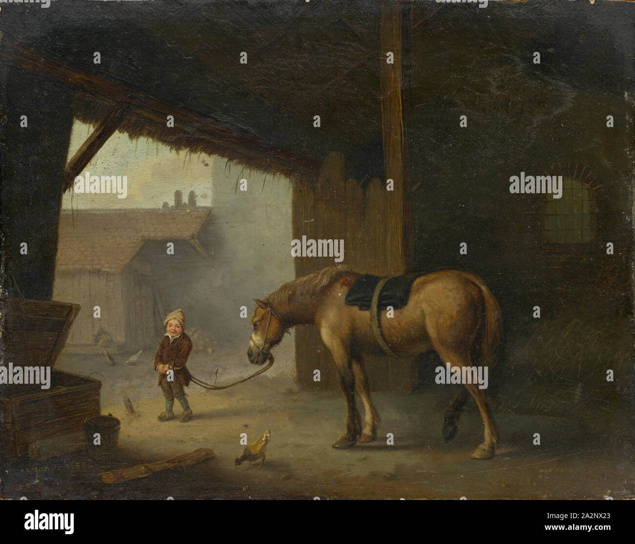 Junge mit pferd im stall -Fotos und -Bildmaterial in hoher Auflösung – Alamy