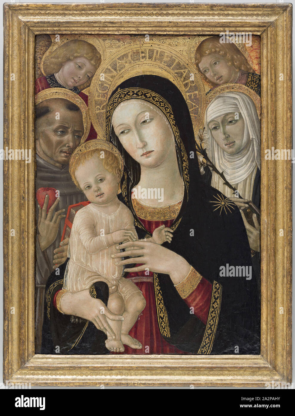 Matteo di Giovanni di Bartolo, Italienisch, Ca. 1430-1495, Madonna mit Kind und Heiligen ...