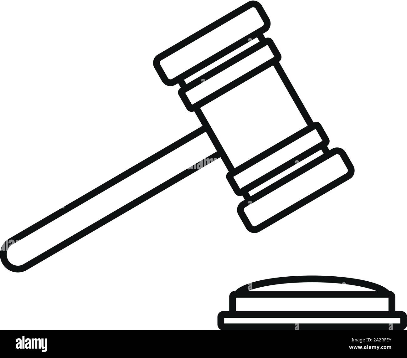 Richter hammer Symbol. Umriss Richter hammer Vektor Symbol für Web ...
