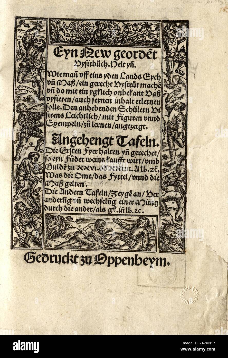 Jacob koebels eyn neu arrangiertes vysirbuch -Fotos und -Bildmaterial ...