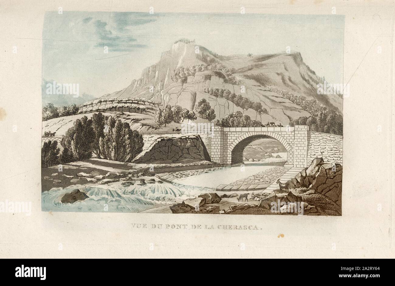 Ansicht des Cherasca Bridge, Bridge von Cherasca, Aquatinta, Platte 8 ...