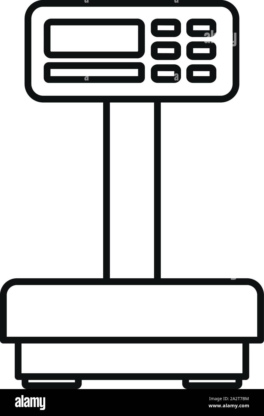 Digitale Waage Symbol. Übersicht digitale Waage vektor Symbol für Web ...