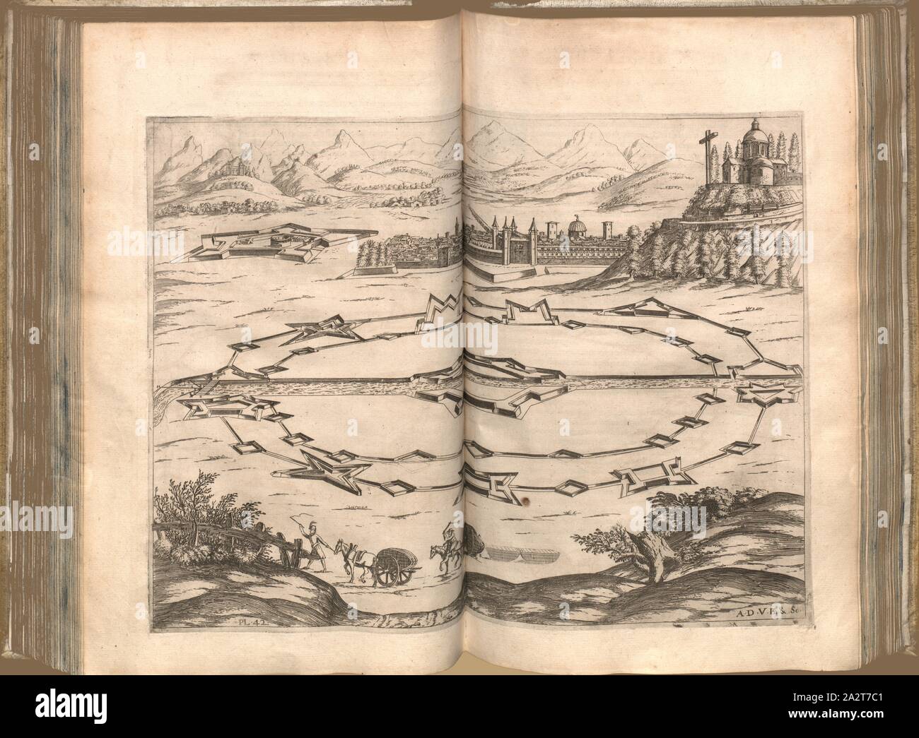 Abbildung einer Festung aus Antoine de Villes 'Les Befestigungsanlagen ...