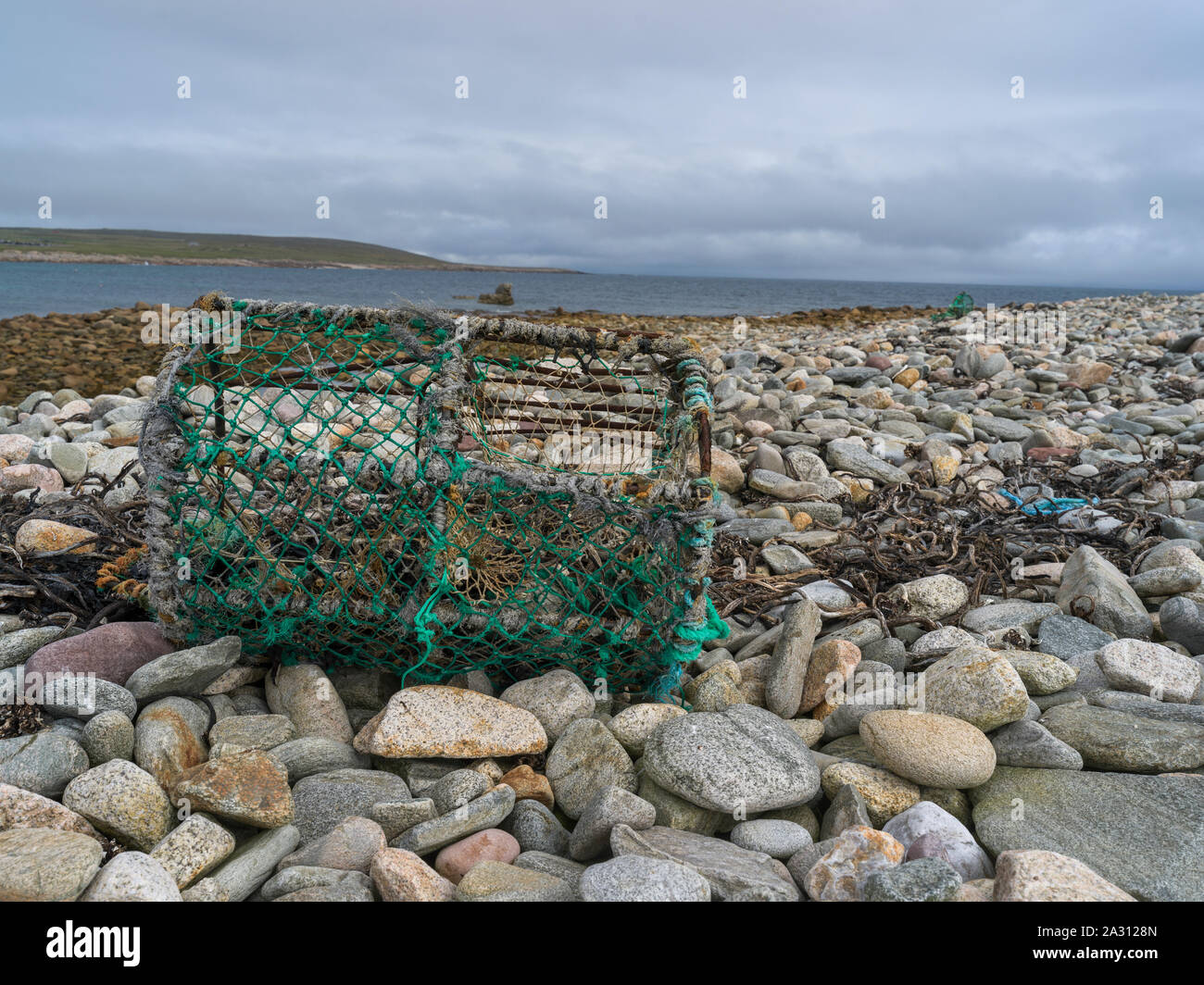 Trap am Strand von Mullet Halbinsel, Binghamstown, Erris, County Mayo ...